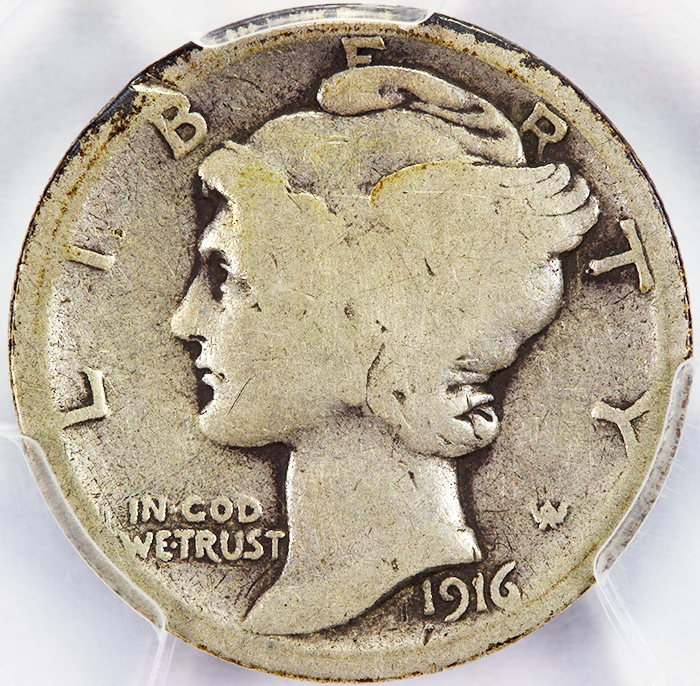 Collectors Corner - 1916-D 10C AG3 PCGS - #69613850